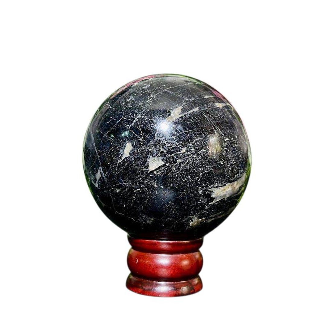 BLACK TOURMALINE Sphere Fascinating | Large ~ 150MM | Healing Stone ...