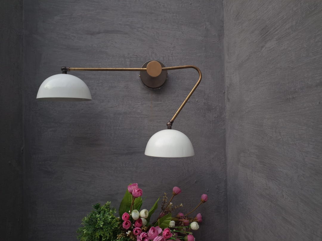 Vintage Brass Wall Scone Sputnik Italian Modern Industrial Light ...