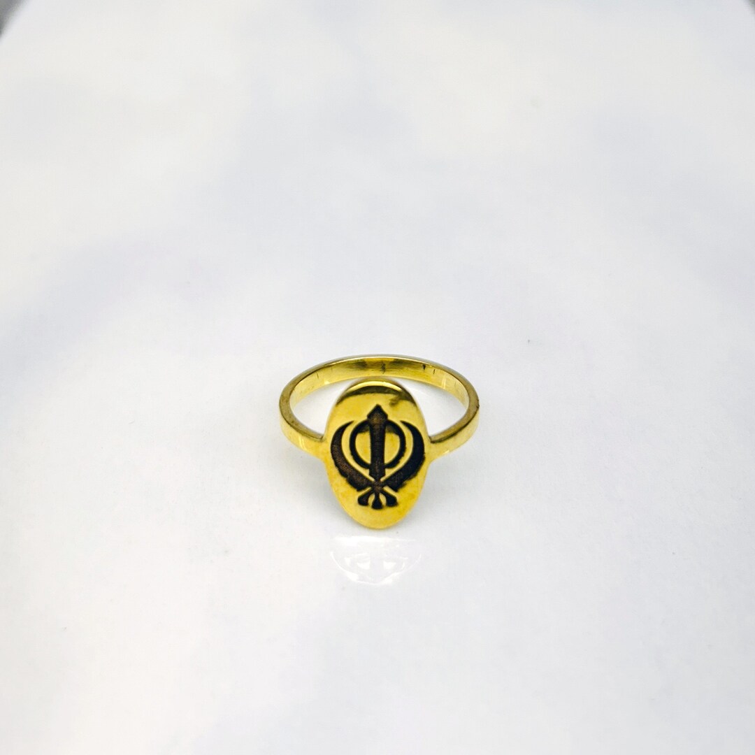 Handmade Sikh Khanda Khalsa Signet Men's Sterling Silver Ring, Gift for ...