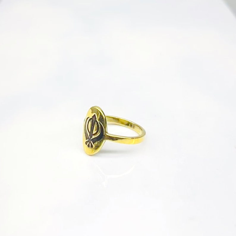 Handmade Sikh Khanda Khalsa Signet Men's Sterling Silver Ring, Gift for ...