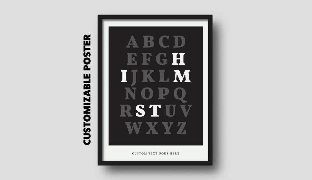 Customisable Alphabet Poster (digital Download) - Etsy