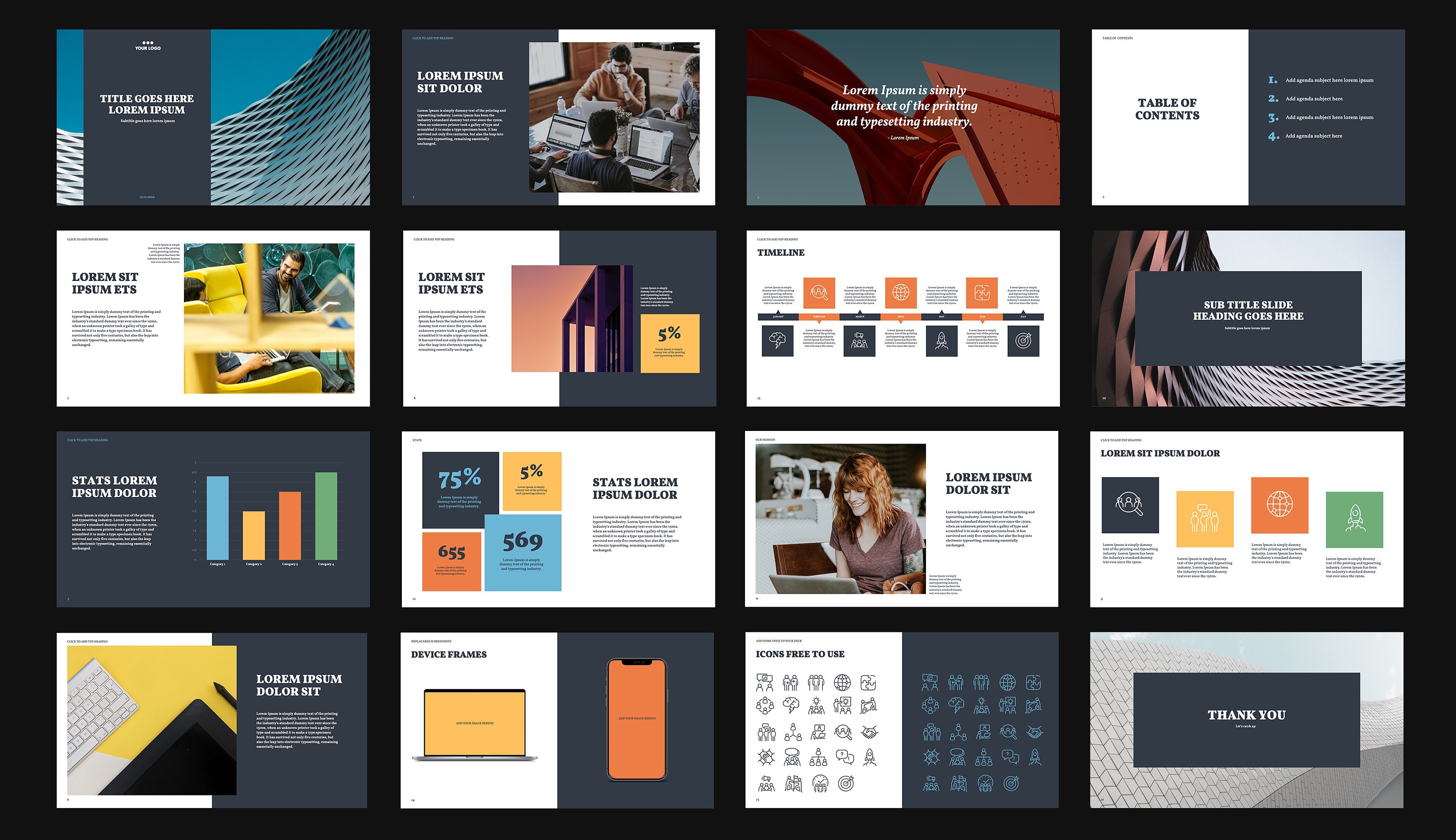 Business Powerpoint Template - Etsy