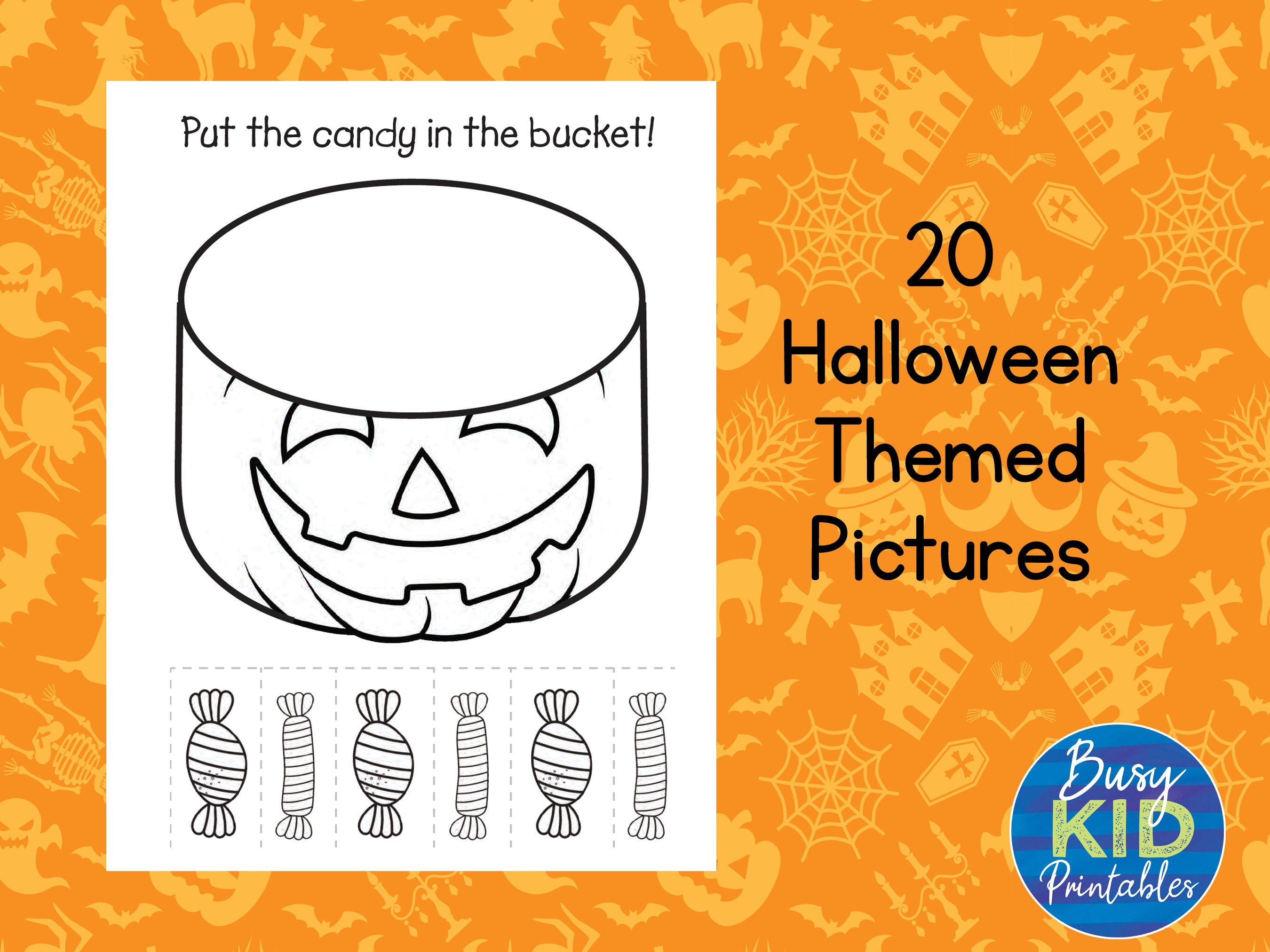 Halloween Scissor Skills Printable - Cute Cut and Paste Activity Pages ...