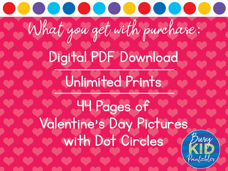 Dot Marker Printable - Valentine's Day Dab a Dot Coloring Pages for ...