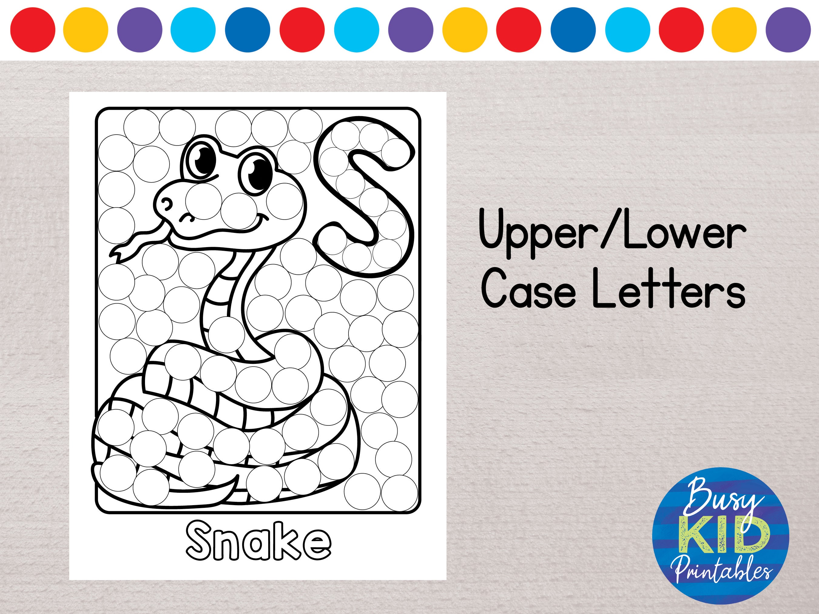 Animal Dot Marker Printable Alphabet Dot Letters ABC Dab a Dot Coloring ...