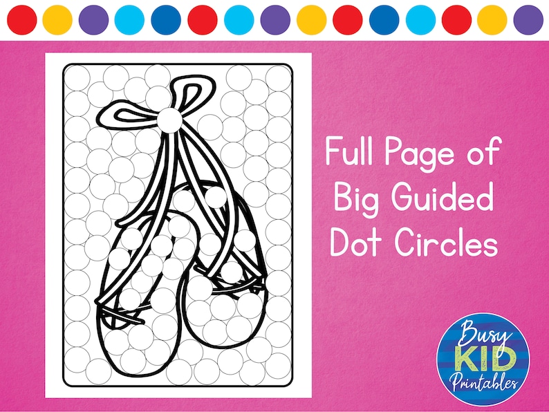 Ballerina Dot Marker Printable - Cute Dab a Dot Ballet Coloring Pages ...