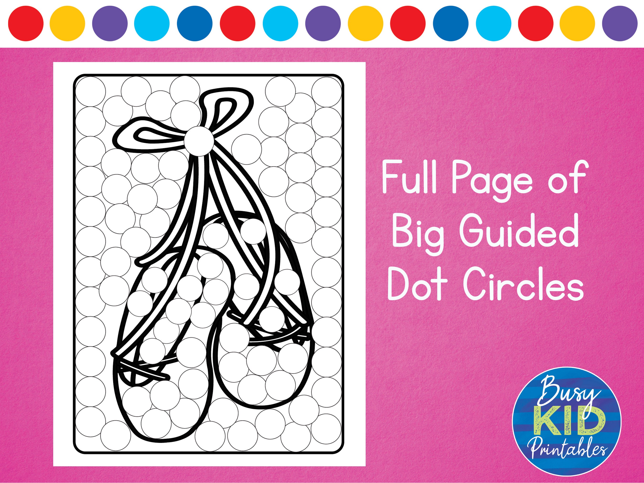 Ballerina Dot Marker Printable Cute Dab a Dot Ballet Coloring Pages for ...