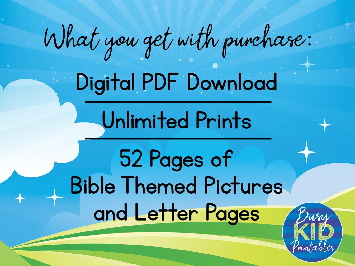 Bible Preschooler Printable Color by Number Christian - Etsy