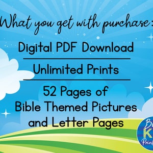 Bible Preschooler Printable - Color by Number - Christian Activity ...