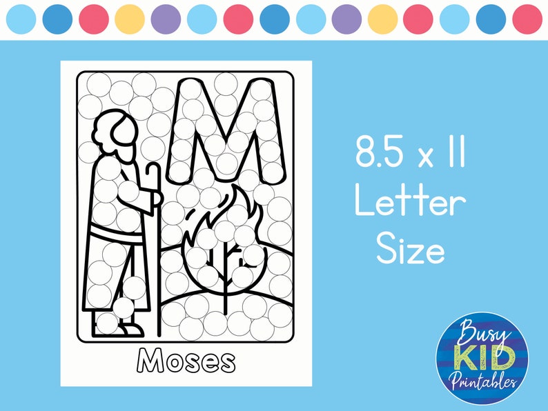 Bible Story Dot Marker Printable - Alphabet Dot Letters - ABC Dab a Dot ...