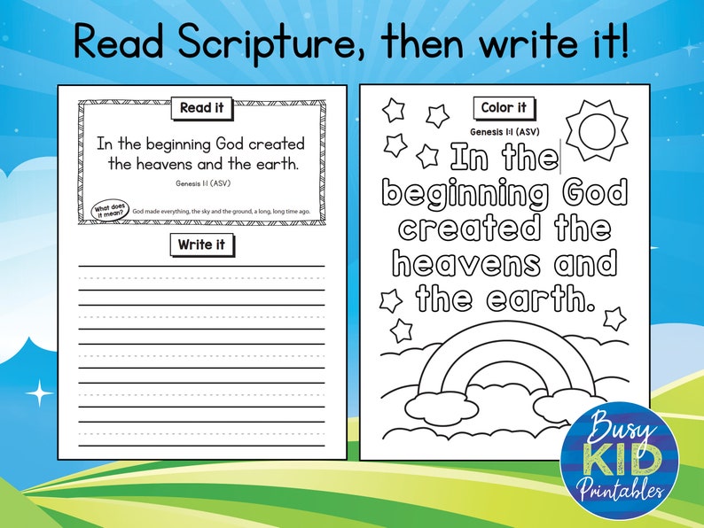 Bible Memory Verses Printable - Handwriting and Coloring - Christian ...
