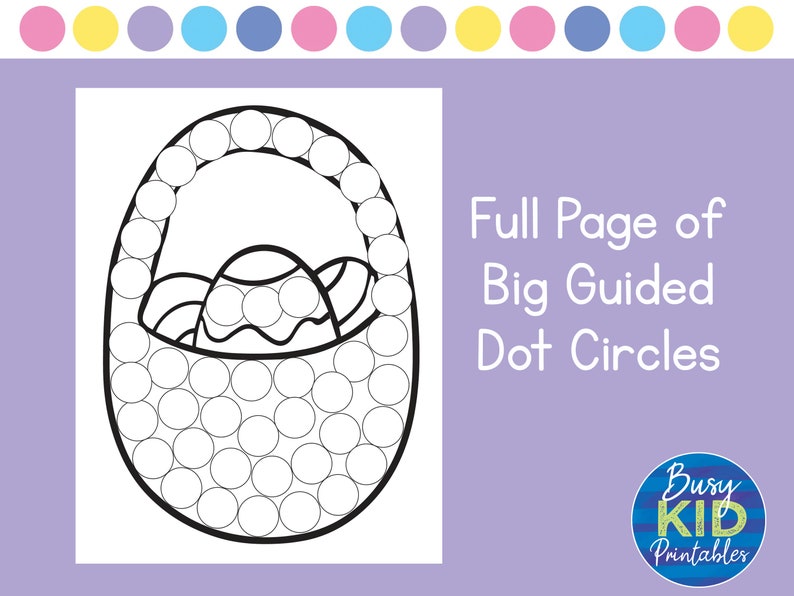 Easter Dot Marker Printable Activity - Dab a Dot Coloring Pages for ...