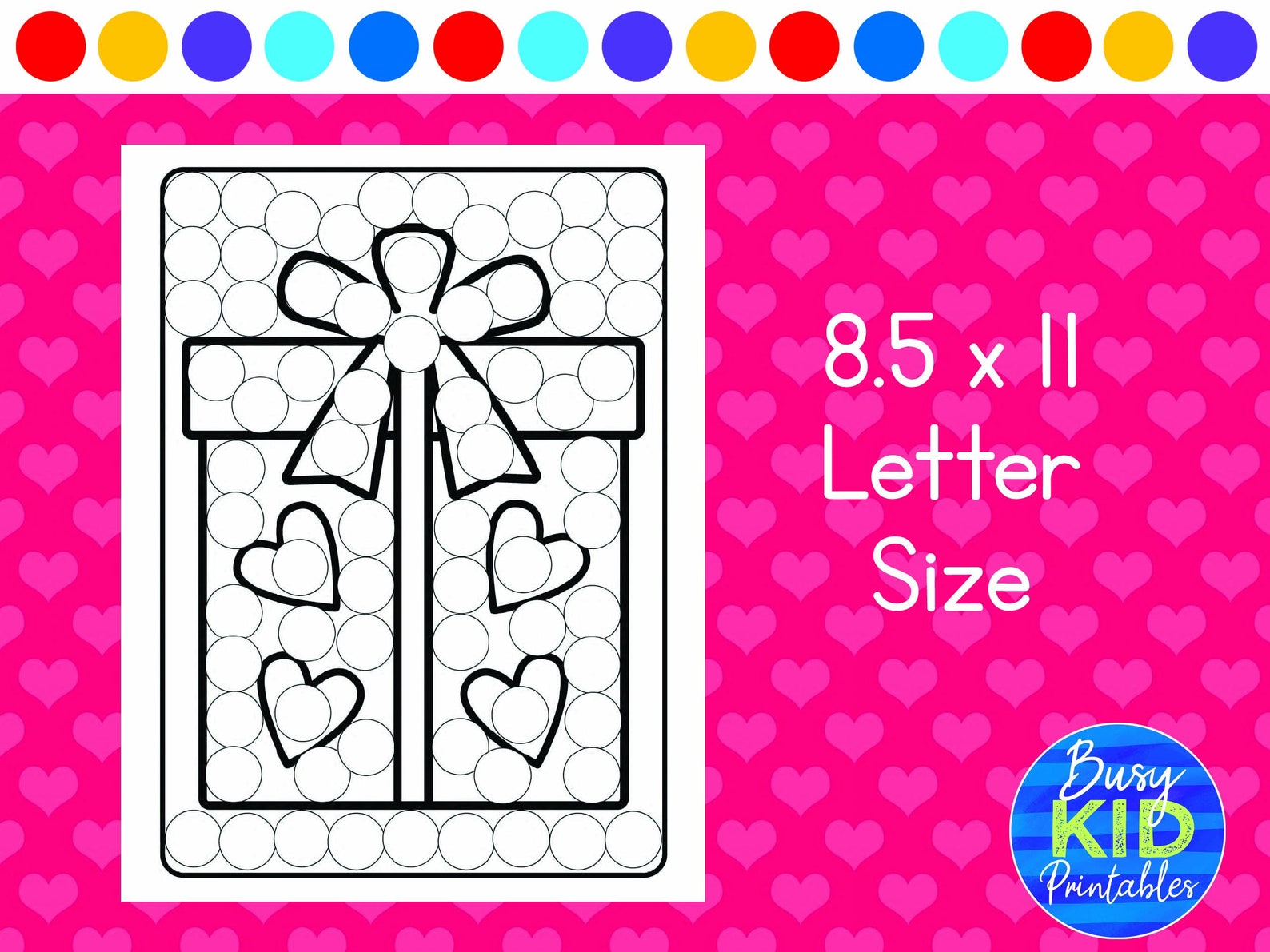 Dot Marker Printable - Valentine's Day Dab a Dot Coloring Pages for ...