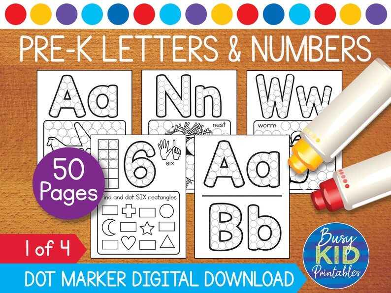 Preschool Skills Dot Marker Printable Alphabet Letters and - Etsy
