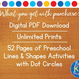 Preschool Skills Dot Marker Printable - Learning Lines and Simple ...