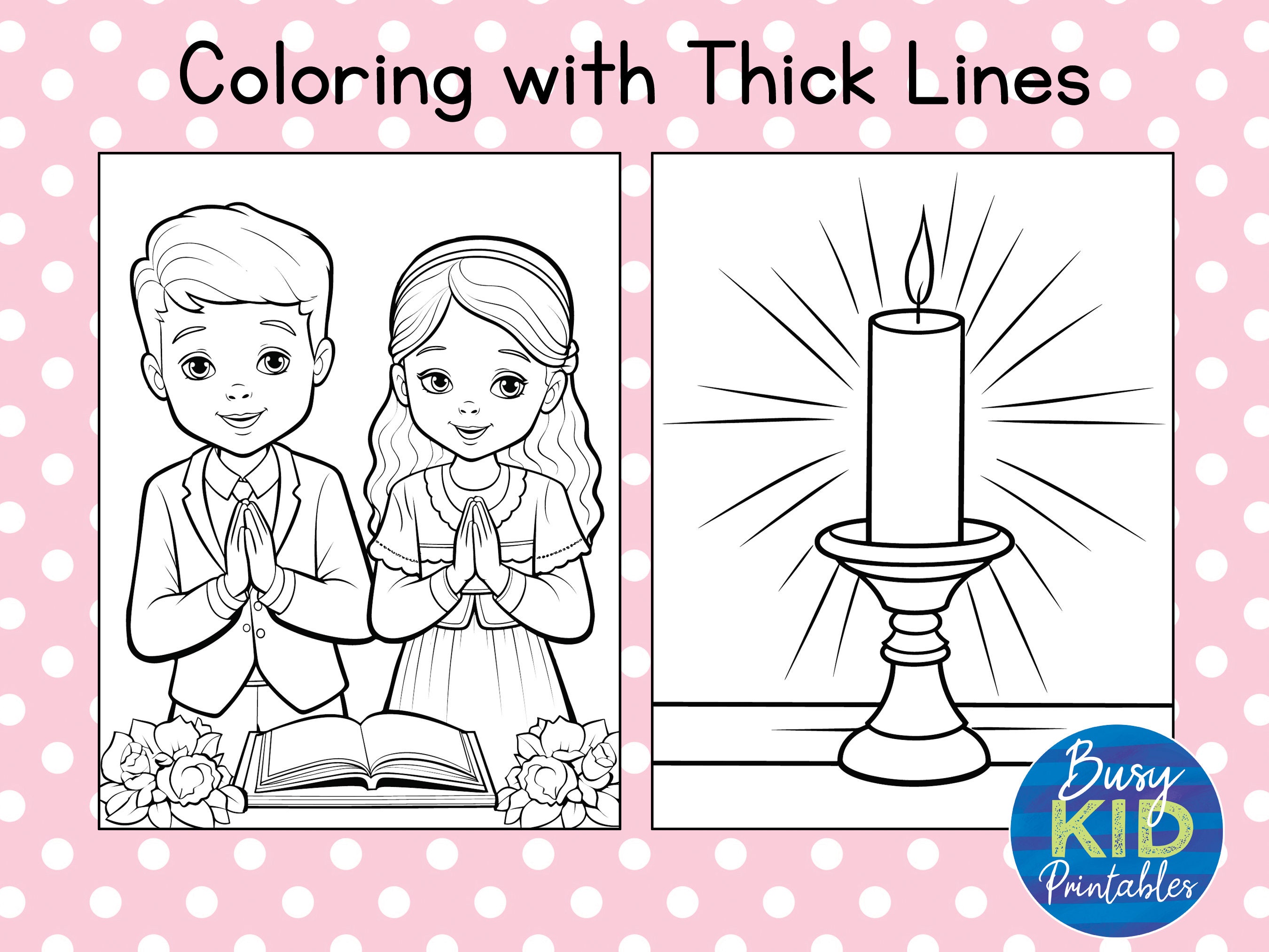 First Holy Communion Printable - Church Theme - Christian Coloring ...