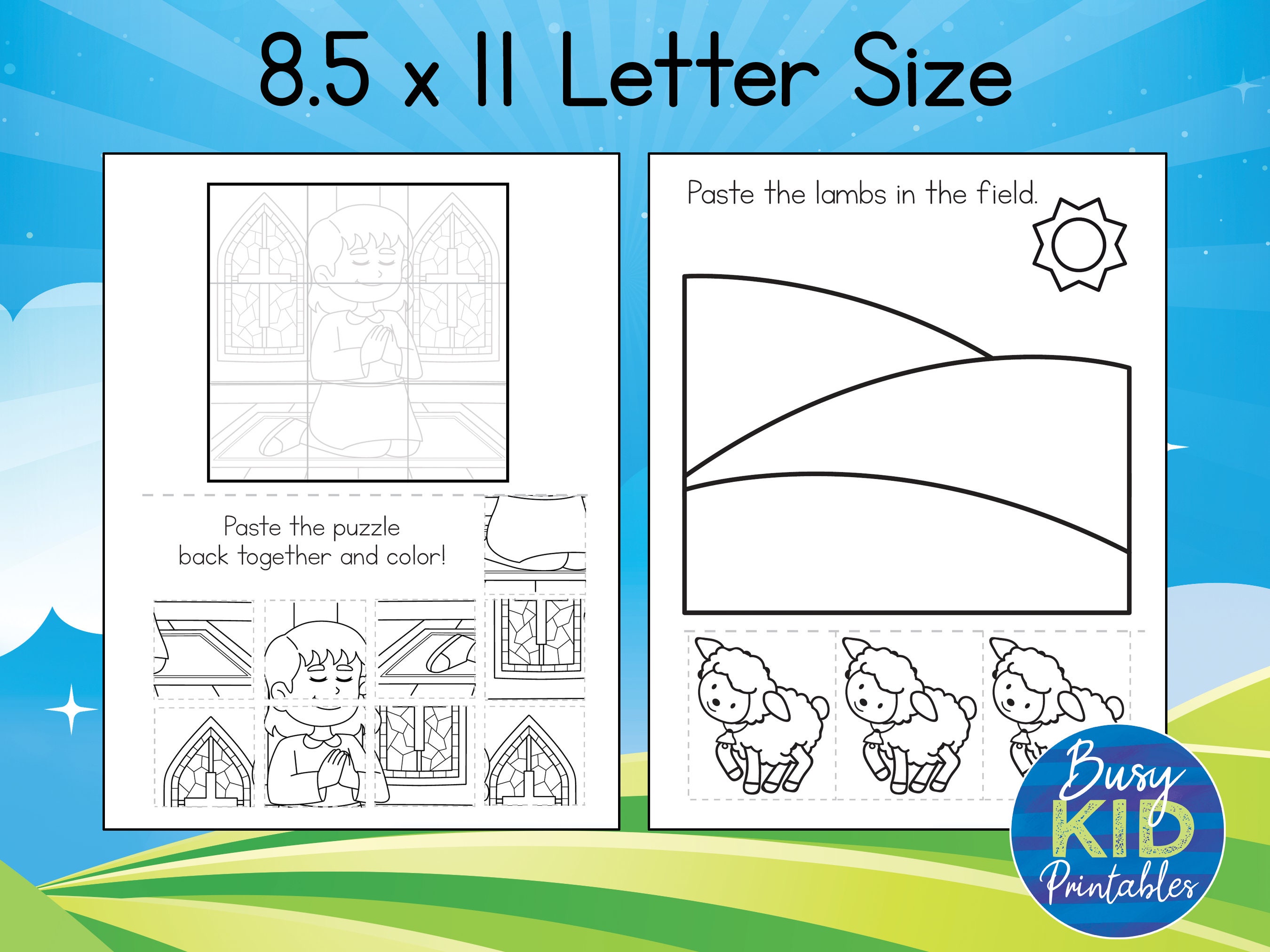 Bible Preschooler Printable - Tracing Cutting Shapes Lines - Christian ...