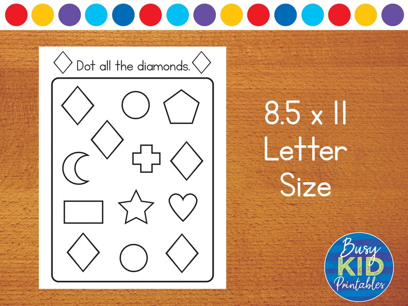 Preschool Skills Dot Marker Printable Learning Lines and Simple Shapes ...