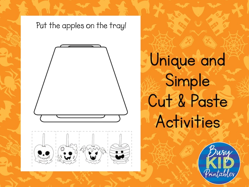 Halloween Scissor Skills Printable - Cute Cut and Paste Activity Pages ...