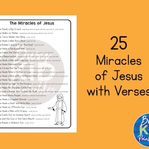 Miracles of Jesus Printable - Bible Coloring - Christian Activity Pages ...