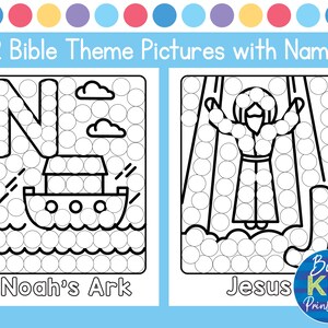 Bible Story Dot Marker Printable - Alphabet Dot Letters - ABC Dab a Dot ...