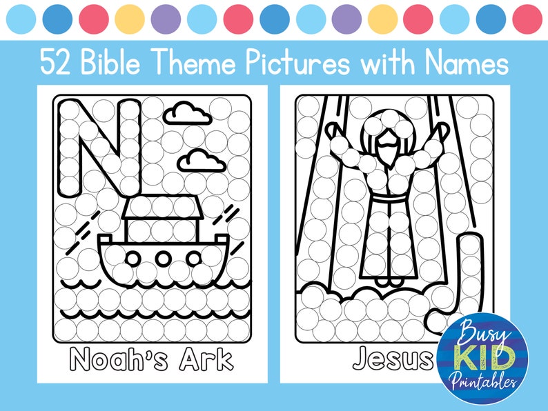 Bible Story Dot Marker Printable - Alphabet Dot Letters - ABC Dab a Dot ...