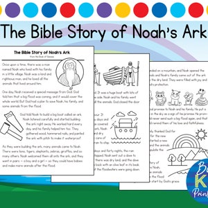 Noah's Ark Bible Story Dot Marker Printable - Christian Dab a Dot ...