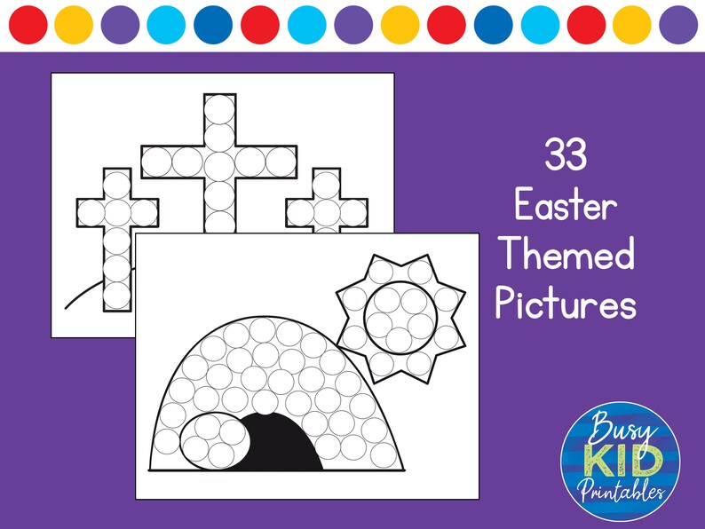 Easter Bible Story Dot Marker Printable Activity - Christian Dab a Dot ...