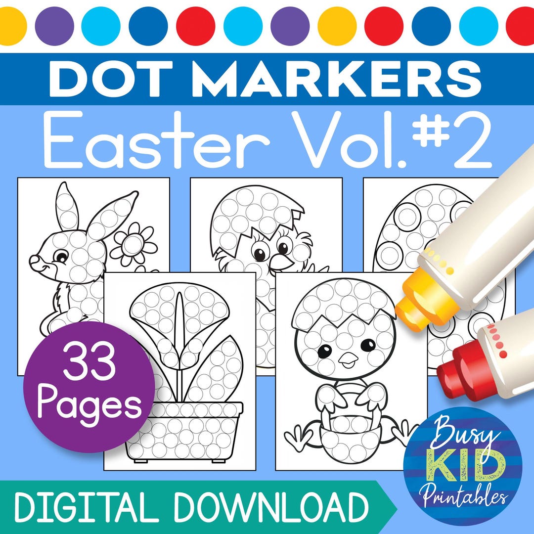 Easter Dot Marker Printable Activity - Coloring Pages for Toddler and ...