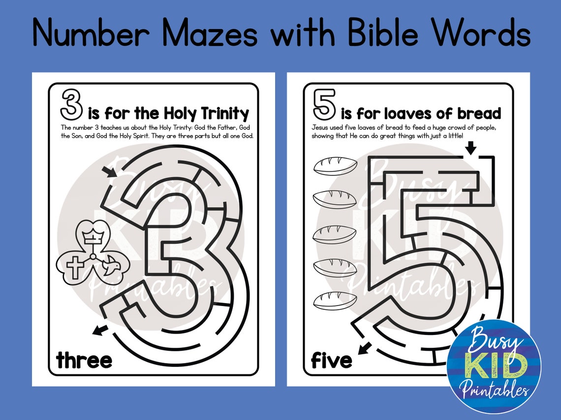 Bible Preschooler Printable - Easy Mazes for Kids - Christian Activity ...