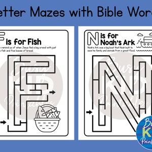 Bible Preschooler Printable - Easy Mazes for Kids - Christian Activity ...