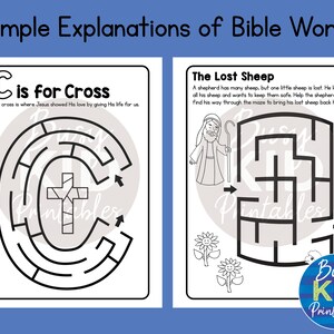 Bible Preschooler Printable - Easy Mazes for Kids - Christian Activity ...