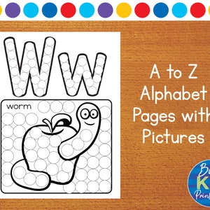 Preschool Skills Dot Marker Printable - Alphabet Letters and Numbers ...