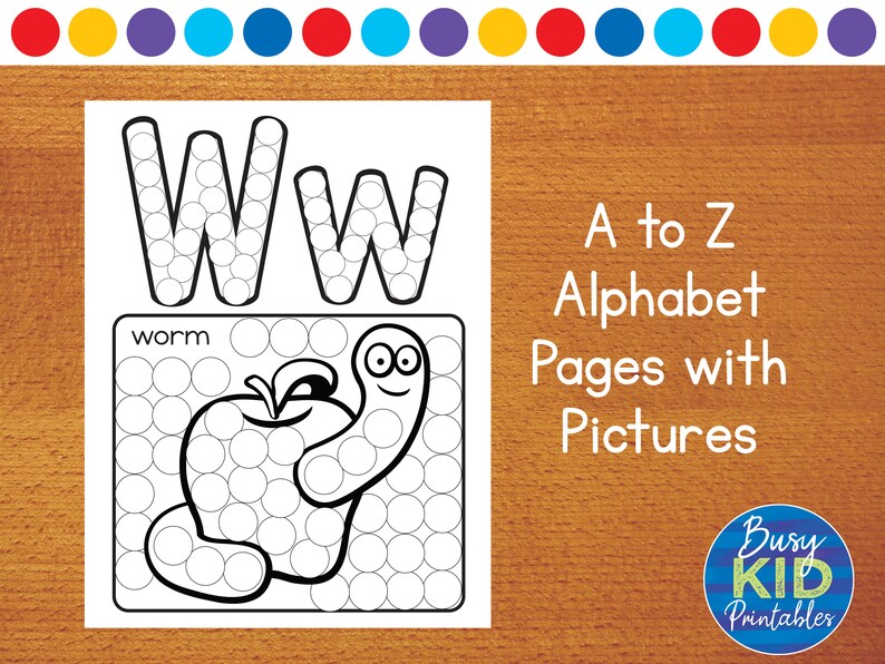 Preschool Skills Dot Marker Printable - Alphabet Letters and Numbers ...
