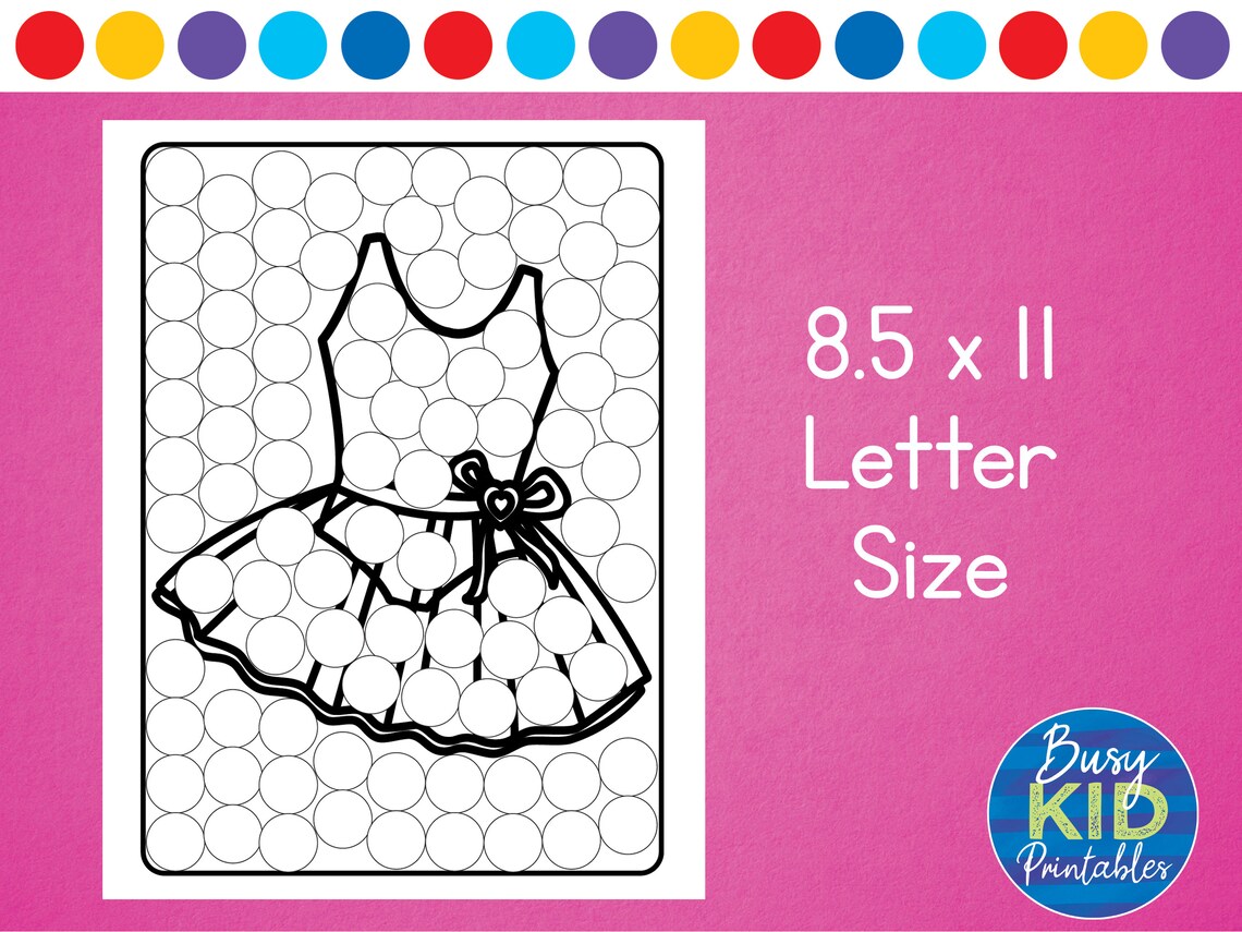 Ballerina Dot Marker Printable Cute Dab a Dot Ballet - Etsy