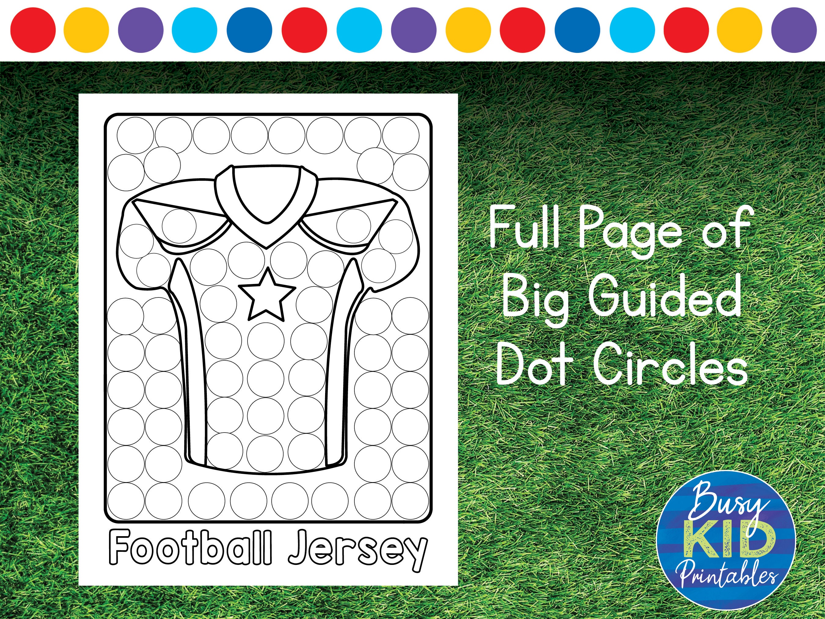 Dot Marker Printable - Sports Themed Dab a Dot Coloring Pages for ...