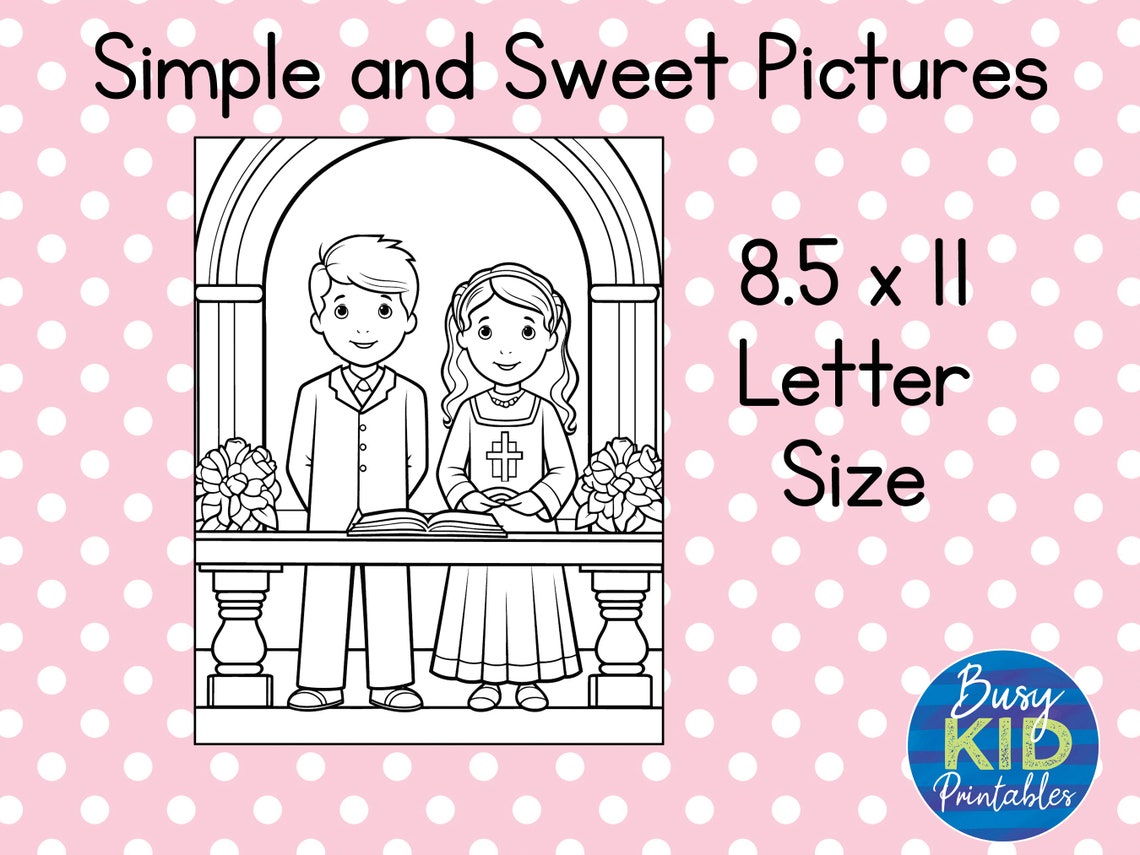 First Holy Communion Printable - Church Theme - Christian Coloring ...