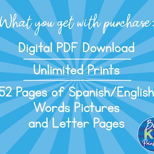 Spanish Words Kindergarten Printable - Color by Number - Español ...
