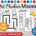 Printable Mazes for Dot Markers Easy Dab a Dot Coloring Activity Book ...