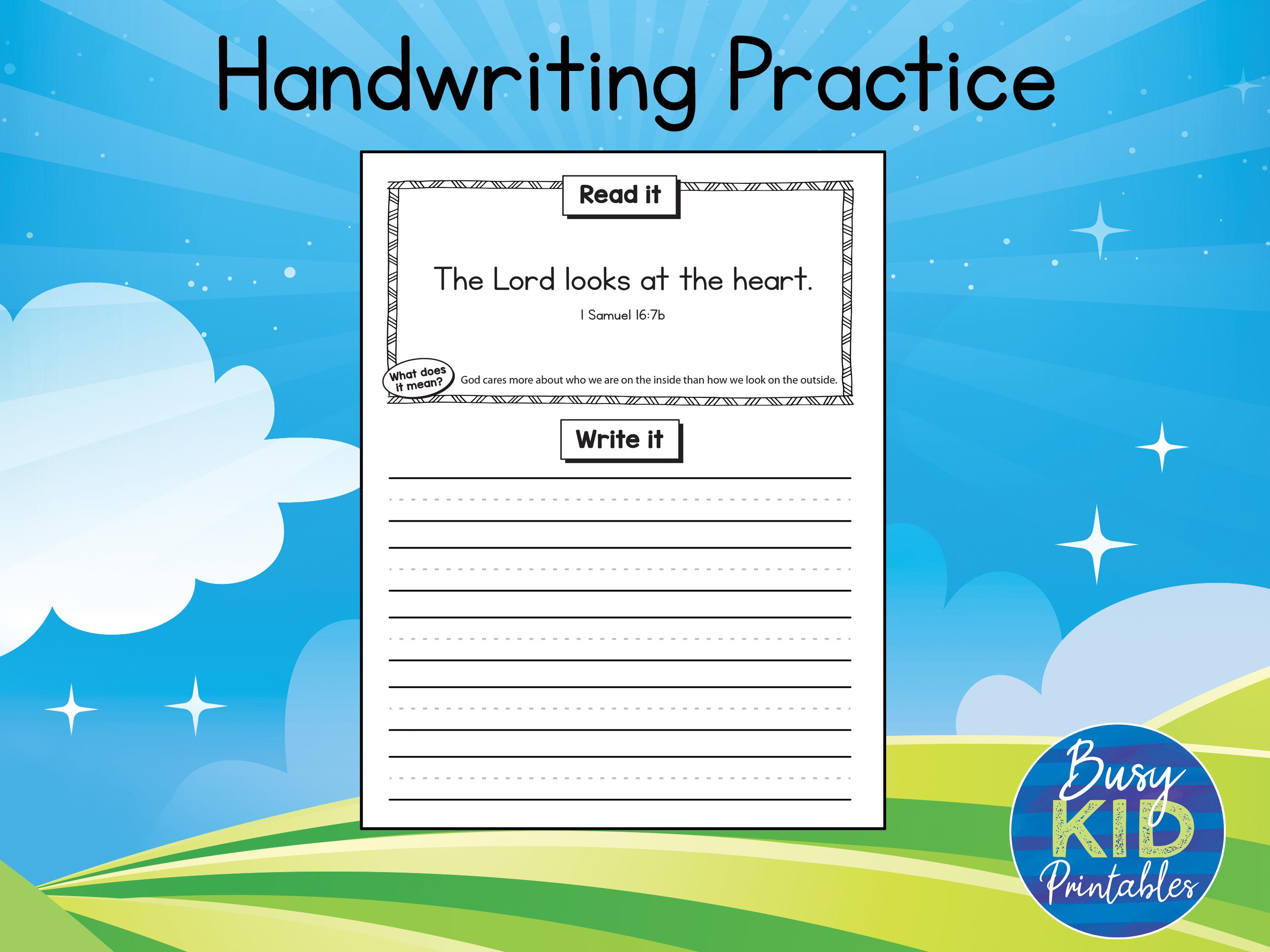 Bible Memory Verses Printable - Handwriting and Coloring - Christian ...