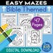 Bible Preschooler Printable - Easy Mazes for Kids - Christian Activity ...