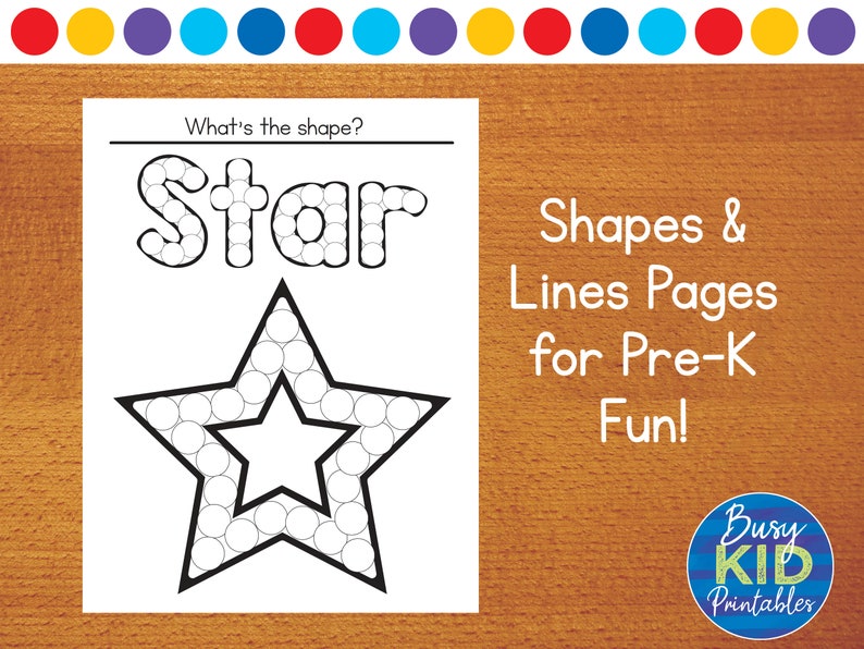 Preschool Skills Dot Marker Printable - Learning Lines and Simple ...