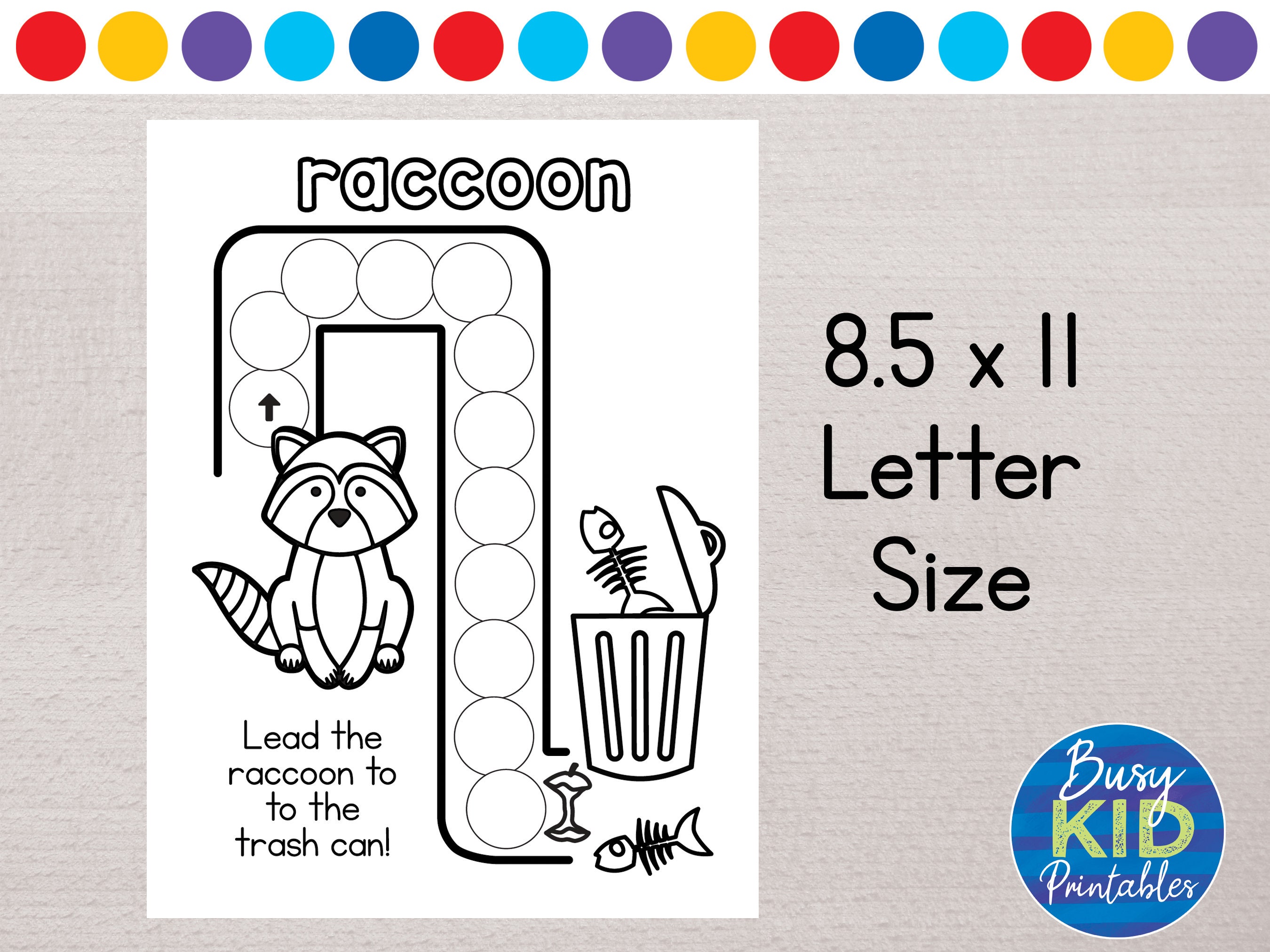 Printable Mazes for Dot Markers - Easy Dab a Dot Coloring Activity Book ...