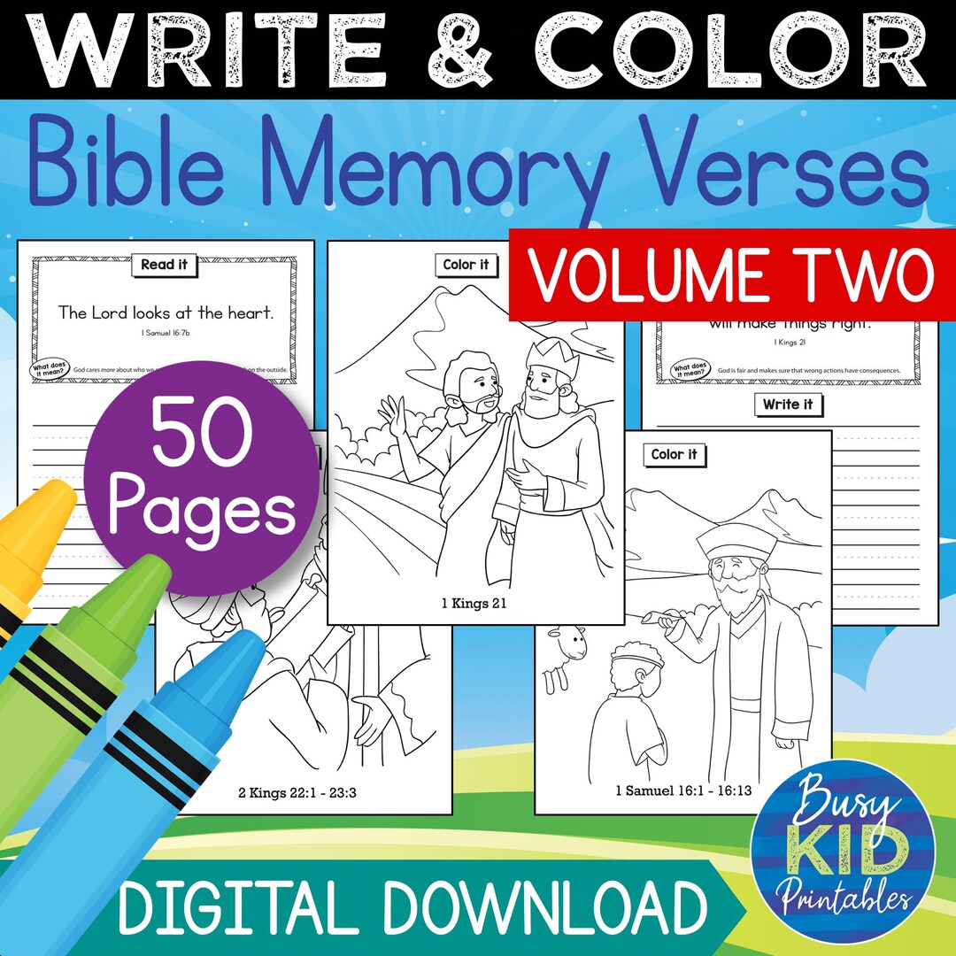 Bible Memory Verses Printable - Handwriting and Coloring - Christian ...