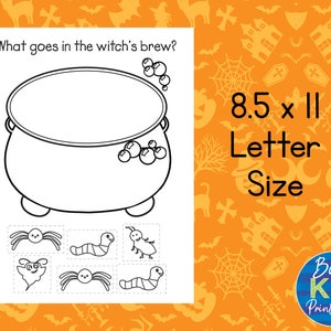 Halloween Scissor Skills Printable - Cute Cut and Paste Activity Pages ...