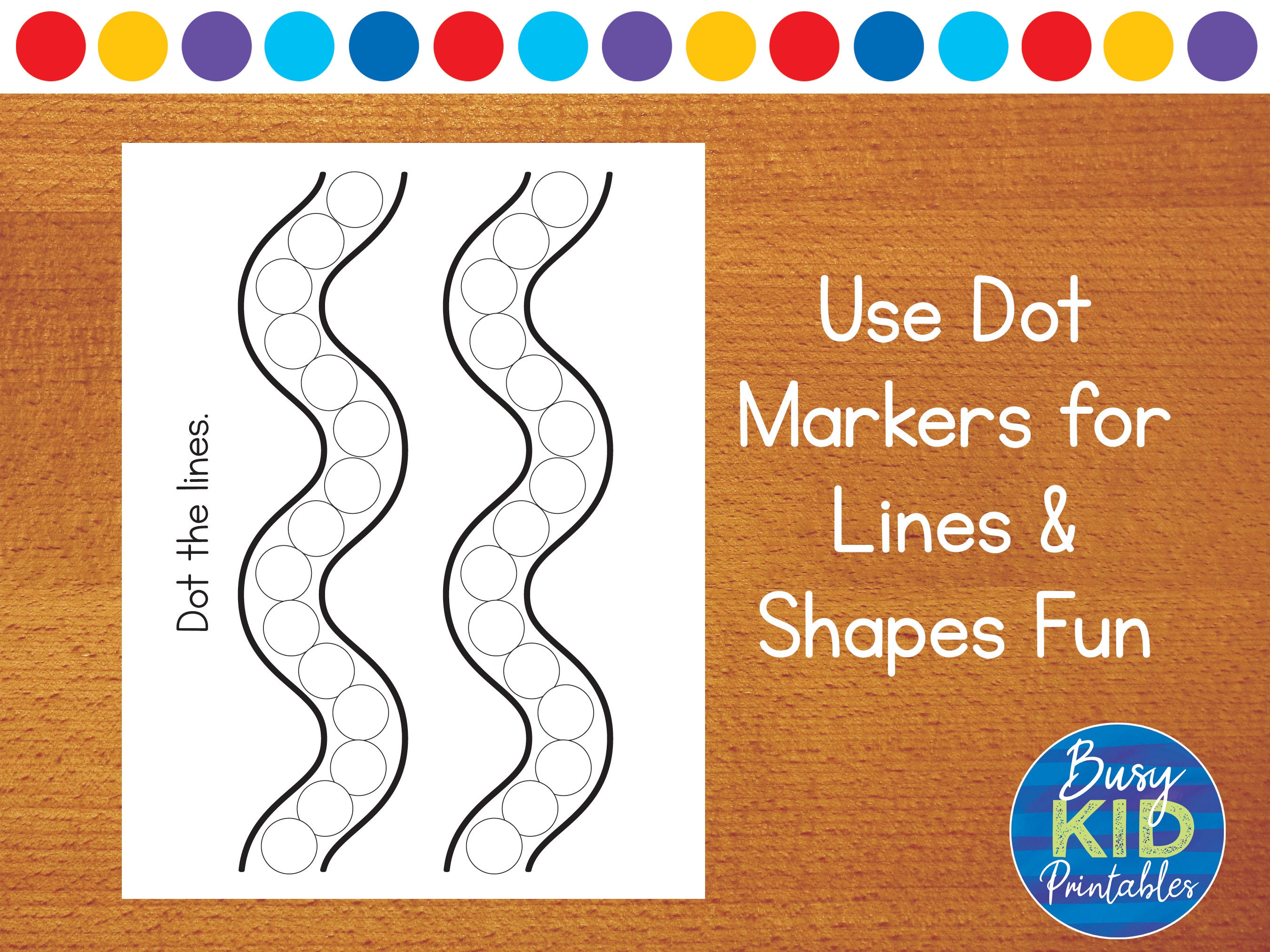 Preschool Skills Dot Marker Printable - Learning Lines and Simple ...