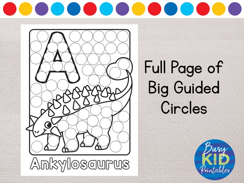 Dinosaur Dot Marker Printable Alphabet Dot Letters ABC Dab - Etsy Canada