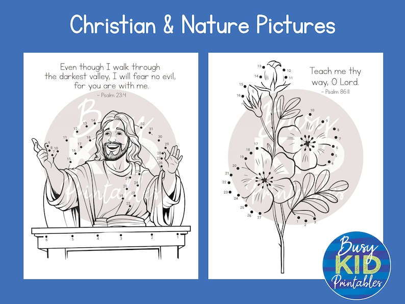 Easy Dot to Dot Printable - Bible and Nature - Christian Activity Pages ...