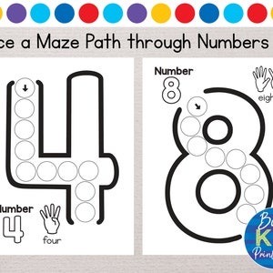 Printable Mazes for Dot Markers Easy Dab a Dot Coloring Activity Book ...
