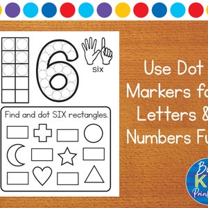 Preschool Skills Dot Marker Printable - Alphabet Letters and Numbers ...